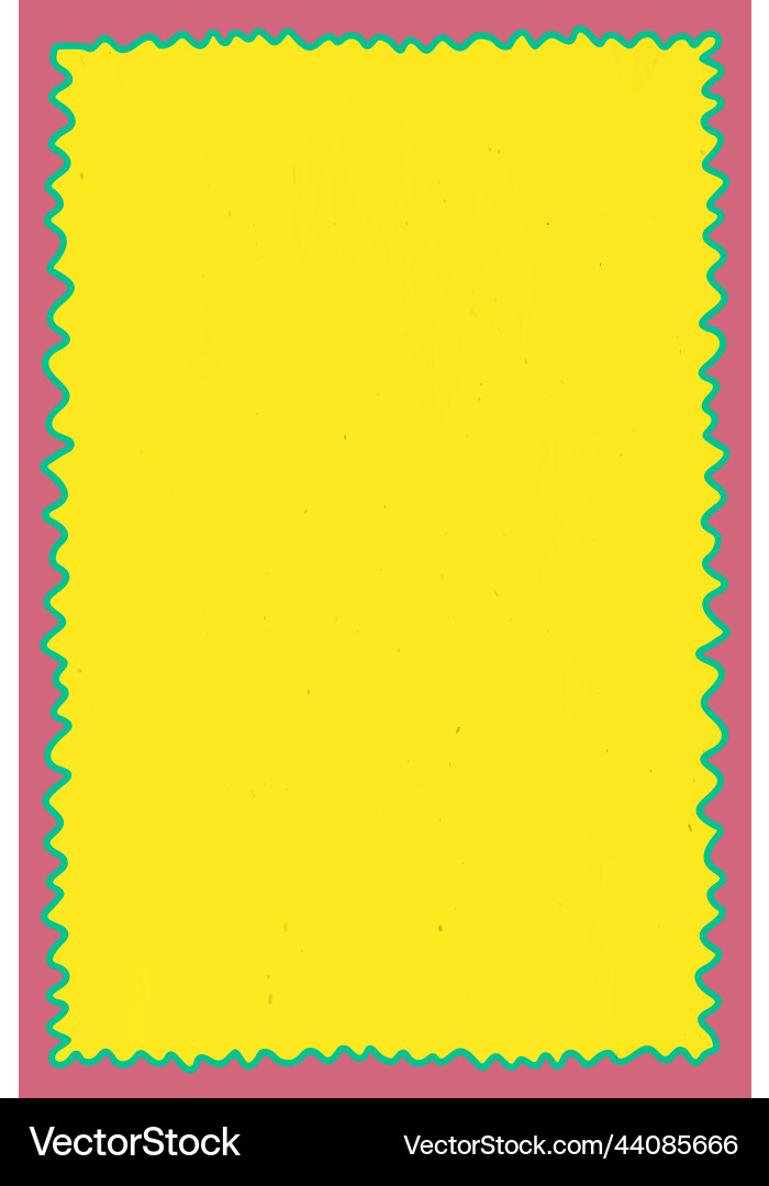 Pink and green frame with a yellow background Vector Image