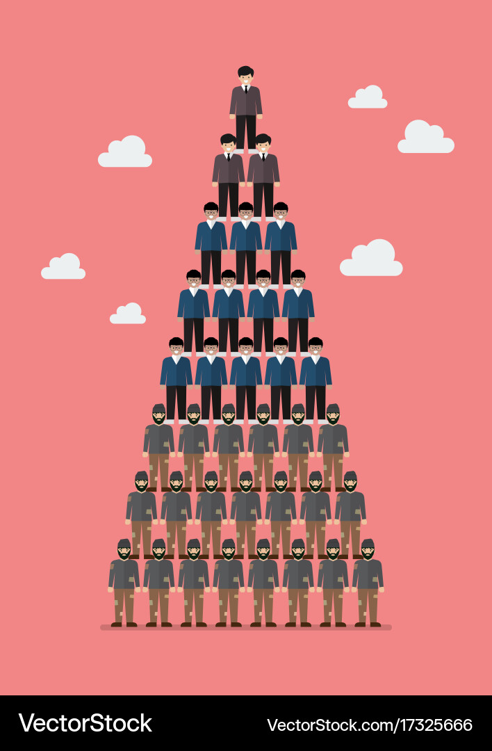 Pyramid of social class Royalty Free Vector Image