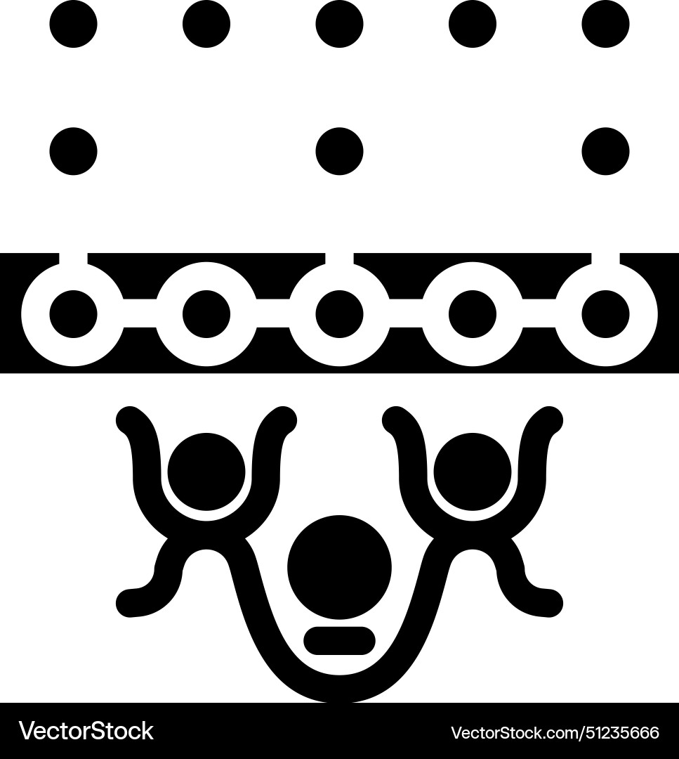 Simulation Quantum Technology Glyph Icon Vector Image