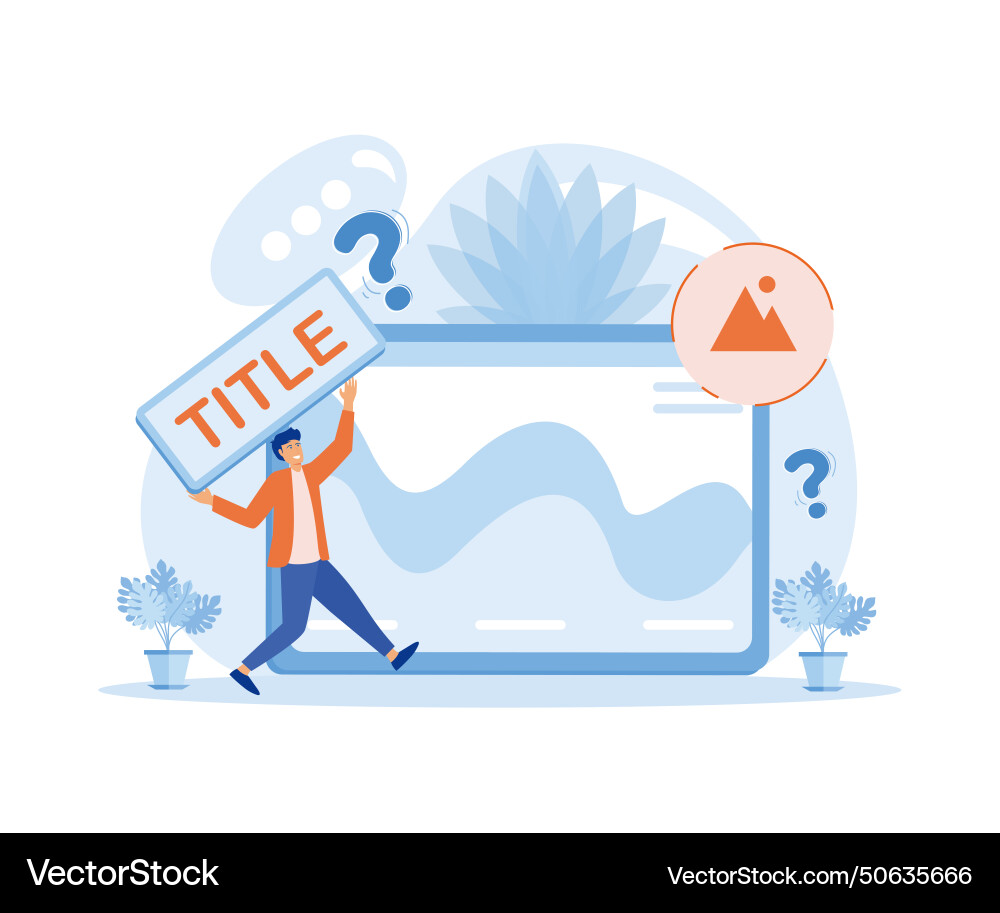 Title creation naming tips interesting Royalty Free Vector