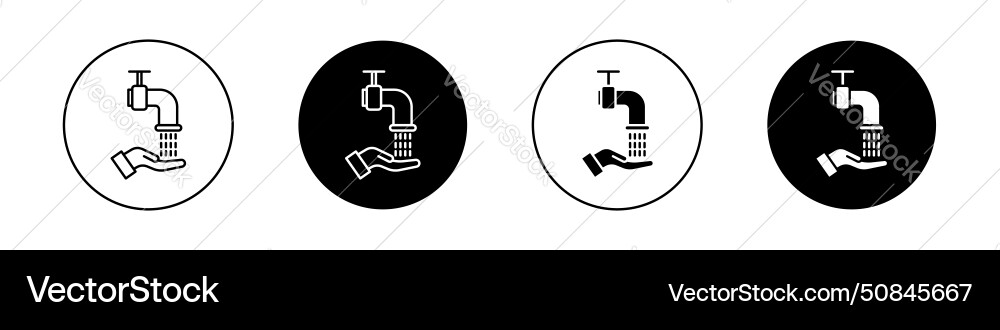 Ablution icon set ramadan wudhu symbol islamic Vector Image