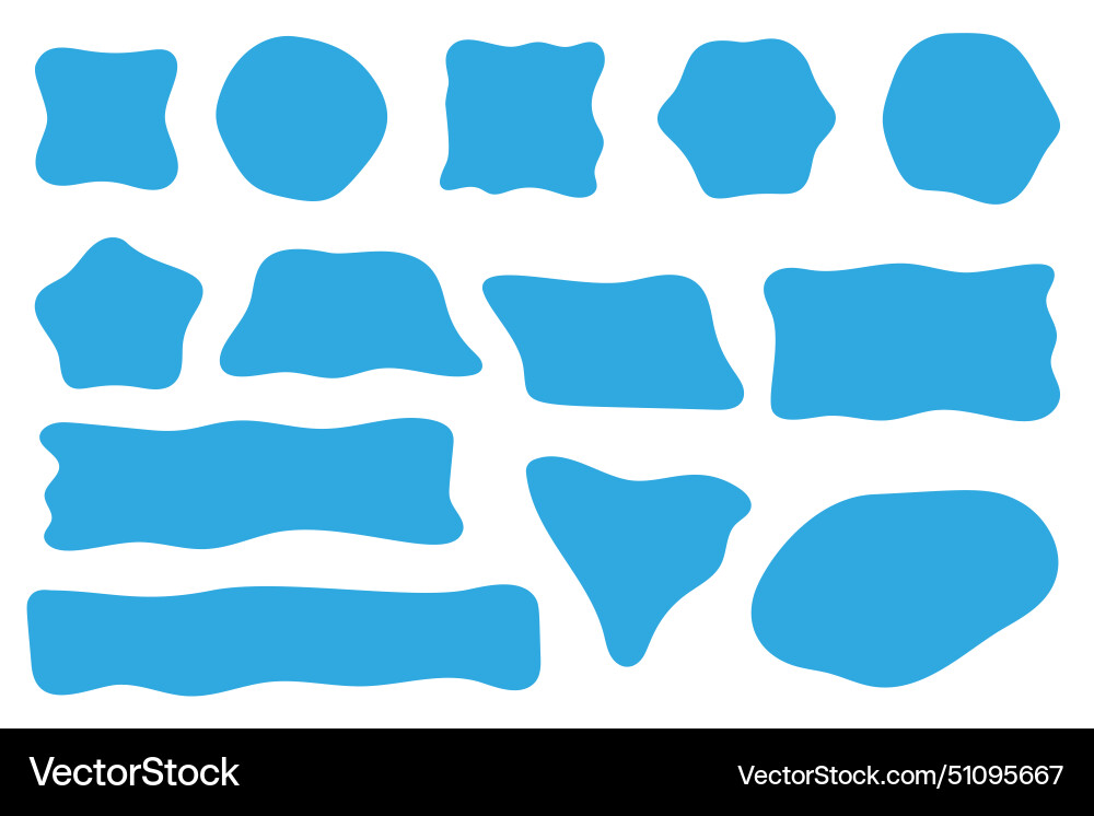Abstract liquid shapes organic flat blobs Vector Image