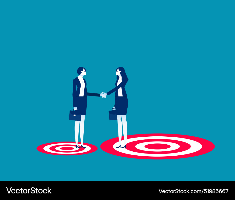 Business partner with small merger Royalty Free Vector Image