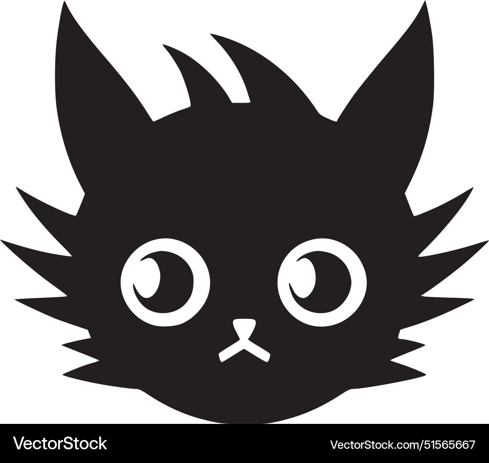 Cat - black and white isolated icon Royalty Free Vector