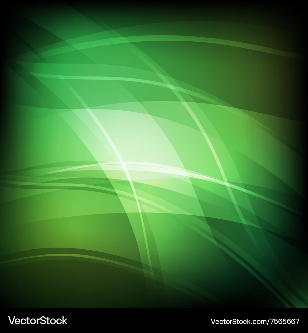 Dynamic Green Line Wave Background Royalty Free Vector Image