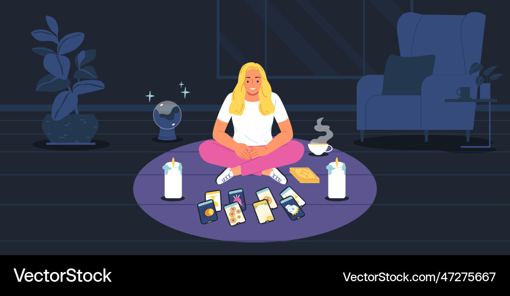 Fortune telling background Royalty Free Vector Image