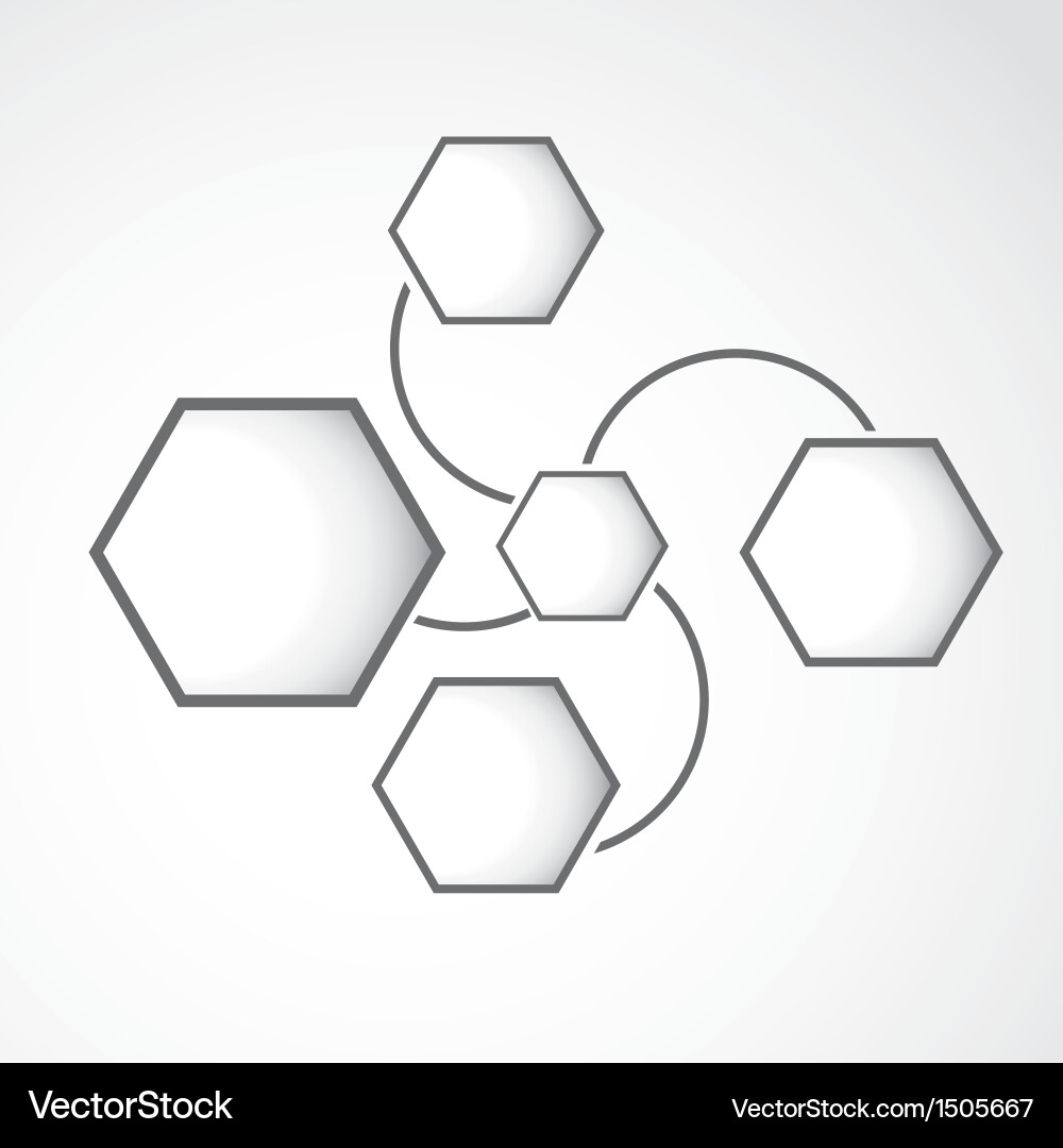 Hexagon web design Royalty Free Vector Image - VectorStock