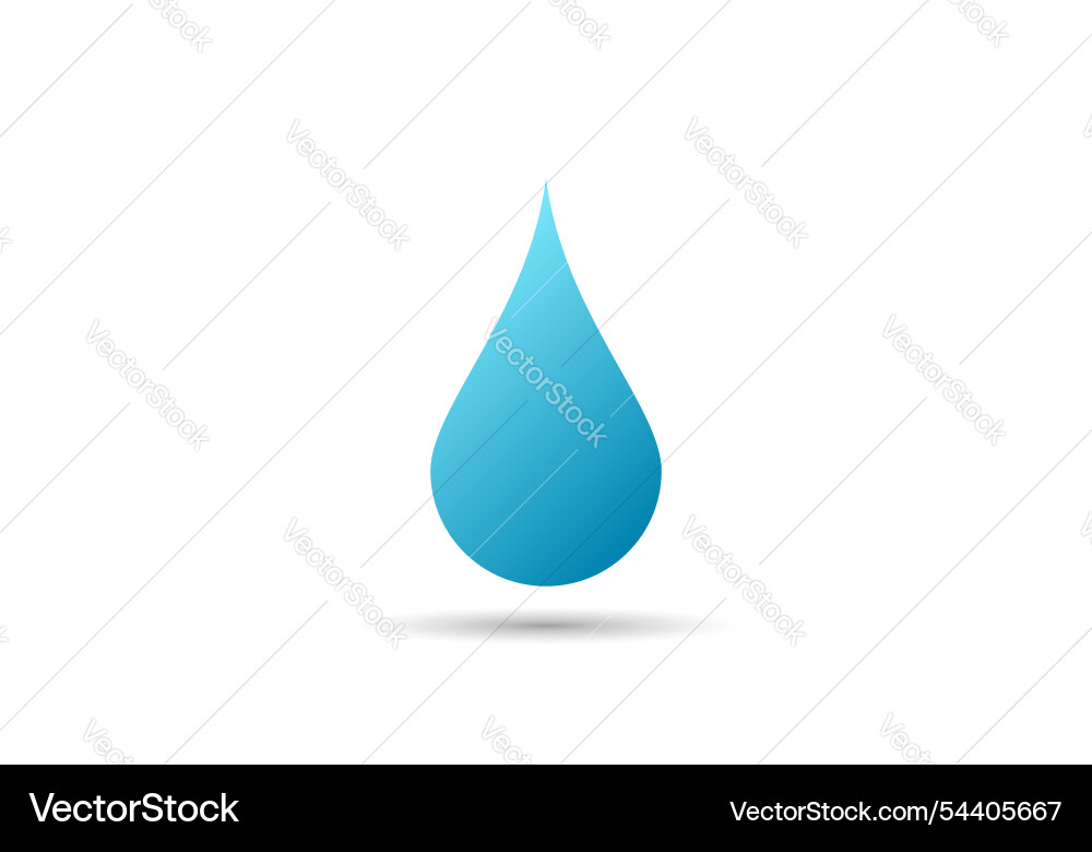 Water drop shape blue icon Royalty Free Vector Image