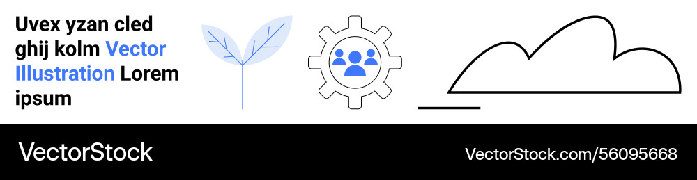 Abstract representation of teamwork nature Vector Image