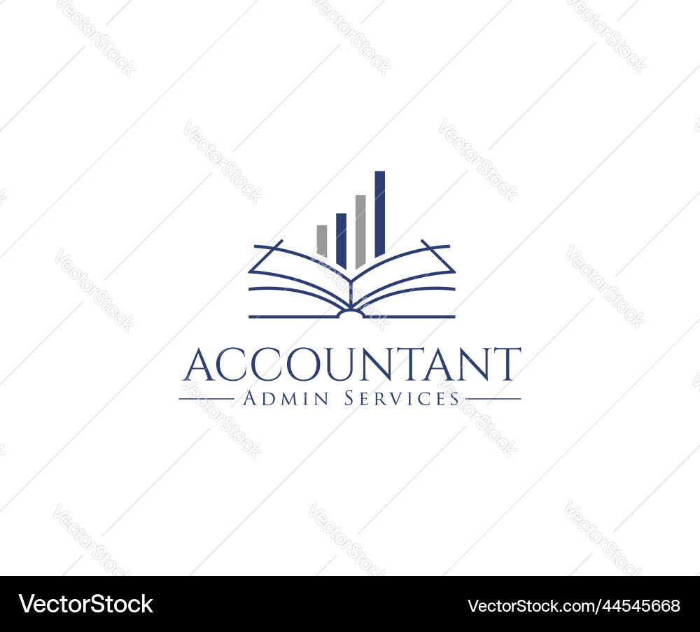 Accountant service business logo design template Vector Image