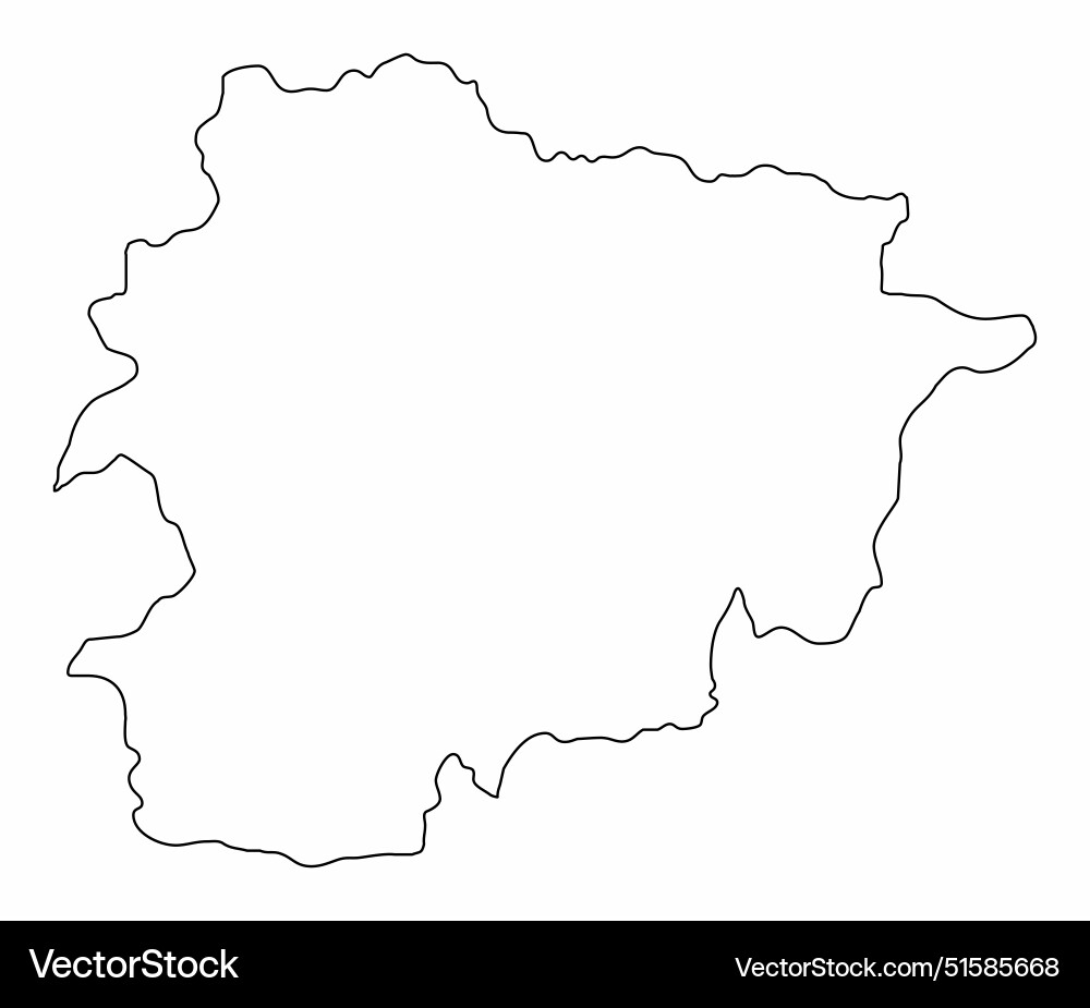 Andorra outline map Royalty Free Vector Image - VectorStock