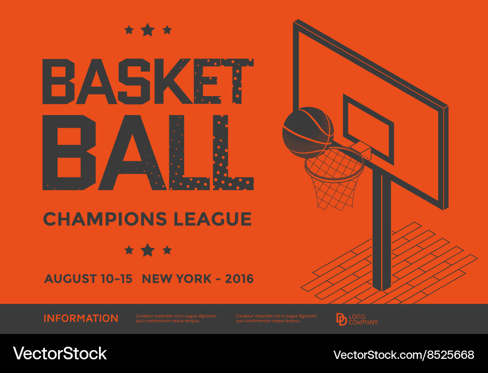 Basketball poster Royalty Free Vector Image - VectorStock