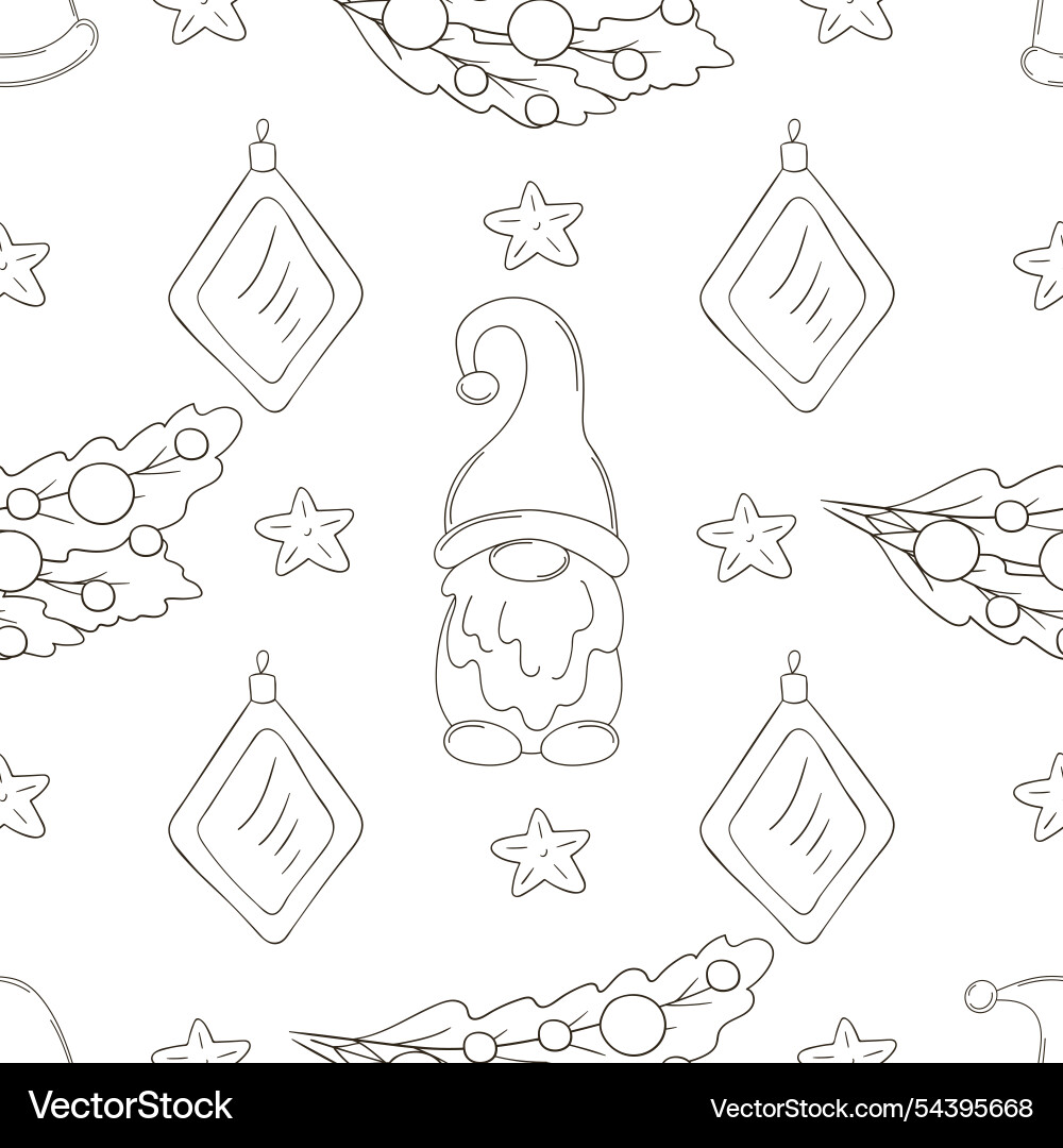 Christmas background coloring pattern in hand Vector Image