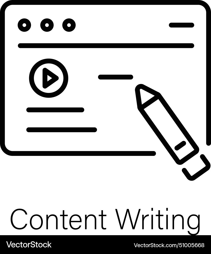 Content writing Royalty Free Vector Image - VectorStock