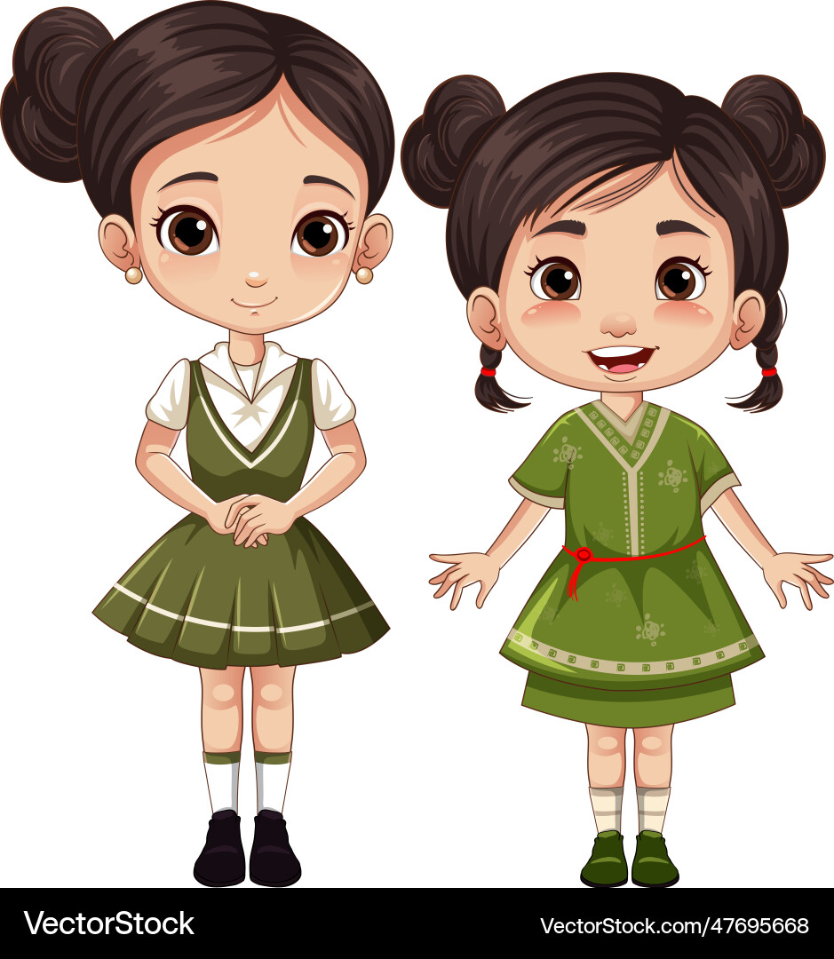 Cute female student cartoon character Royalty Free Vector