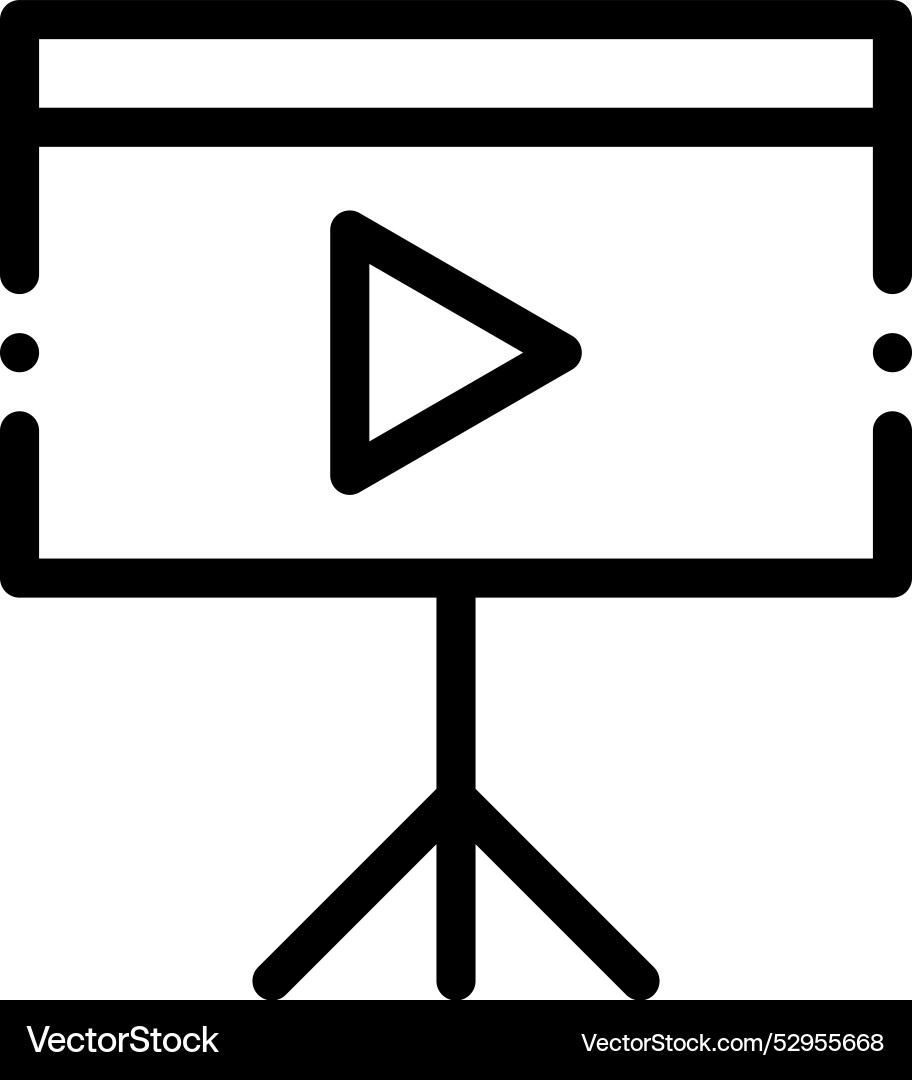 Demonstration icon thin linear style design Vector Image