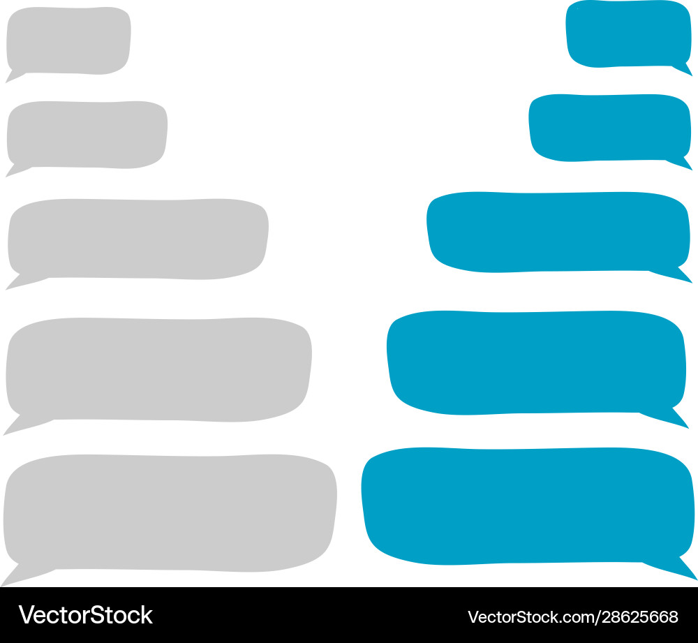 Doodle message bubbles chat Royalty Free Vector Image