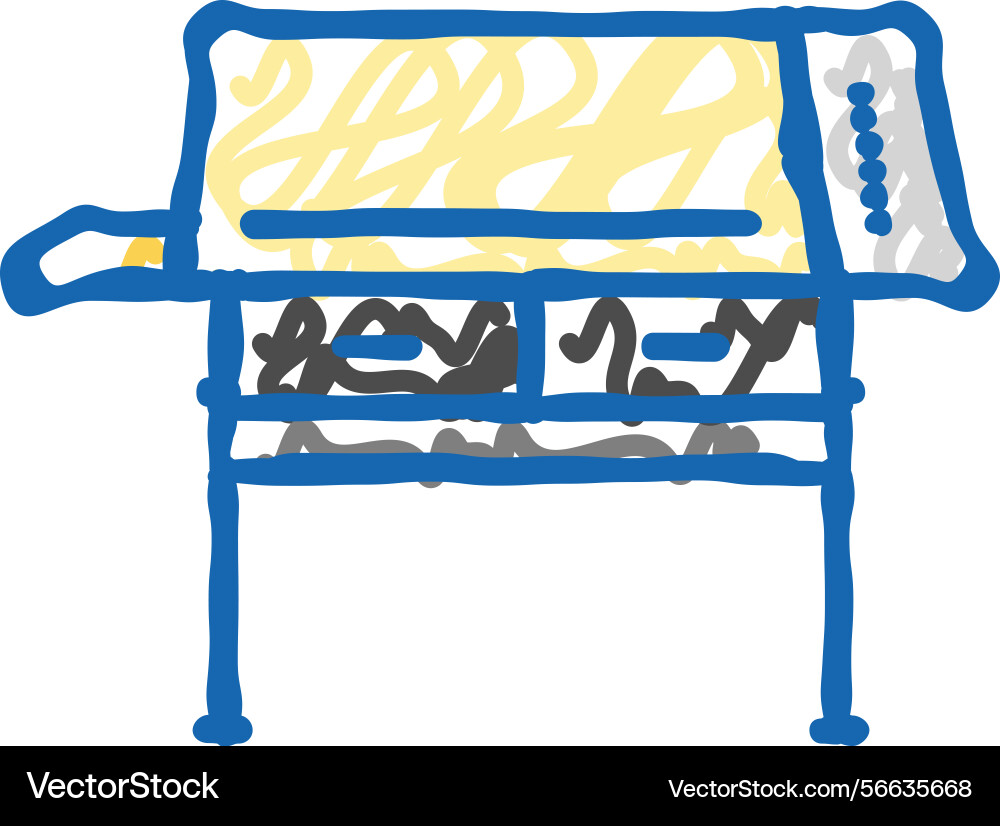 Drafting table architectural drafter icon doodle Vector Image