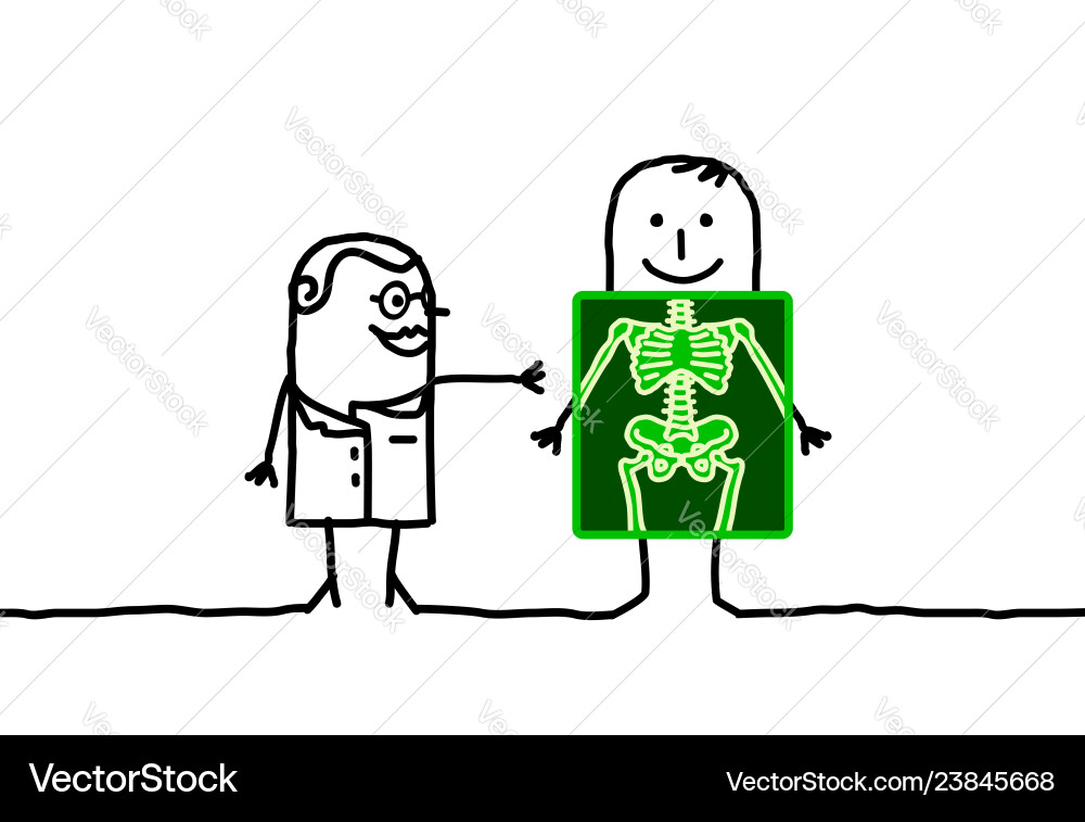 Radiologist with patient Royalty Free Vector Image