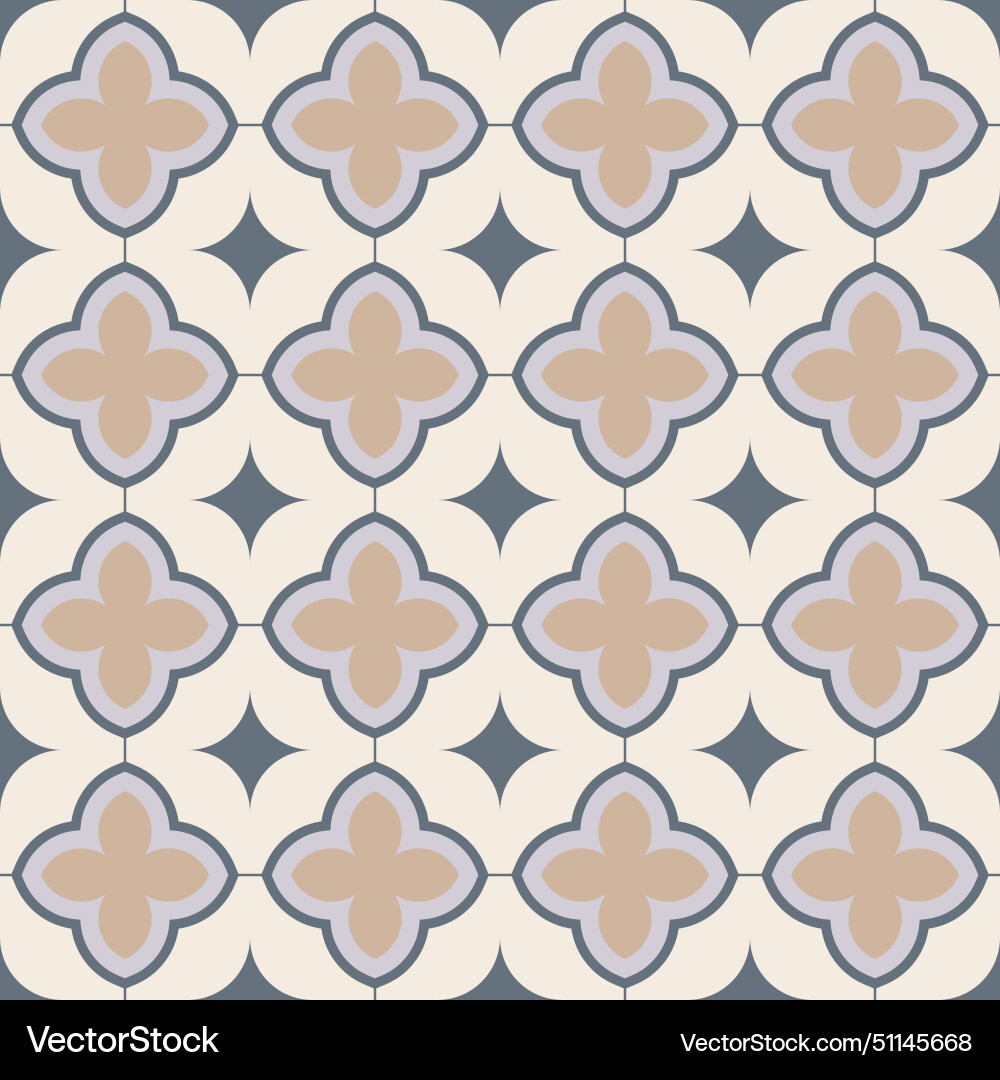Seamless geometric elegant pattern - beige Vector Image