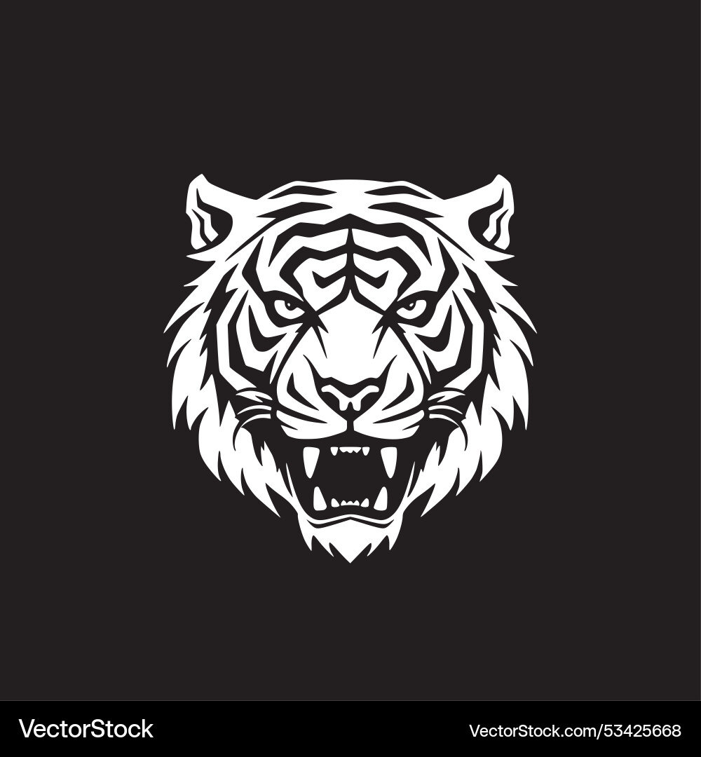Tiger - minimalist and simple silhouette Vector Image