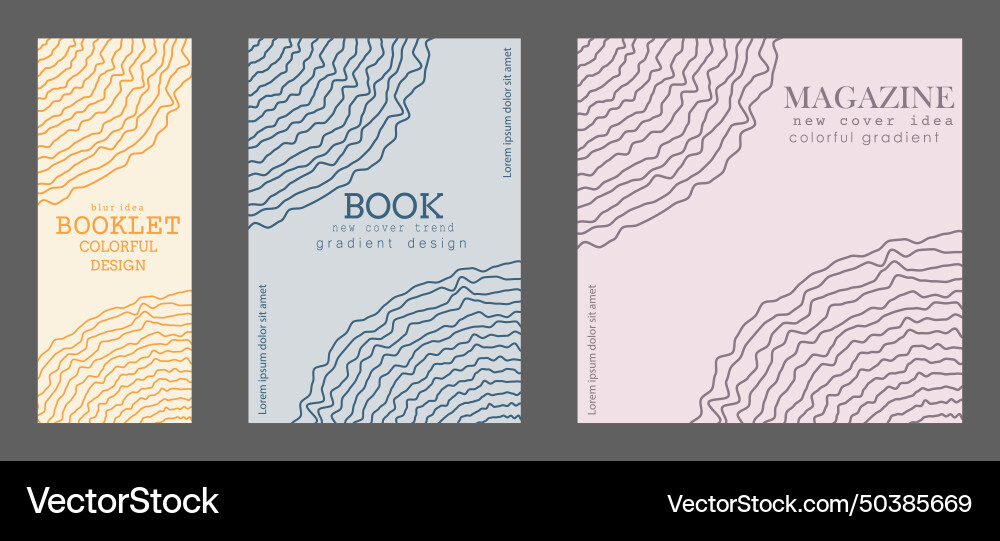 A polyline set of colored cover pages Royalty Free Vector