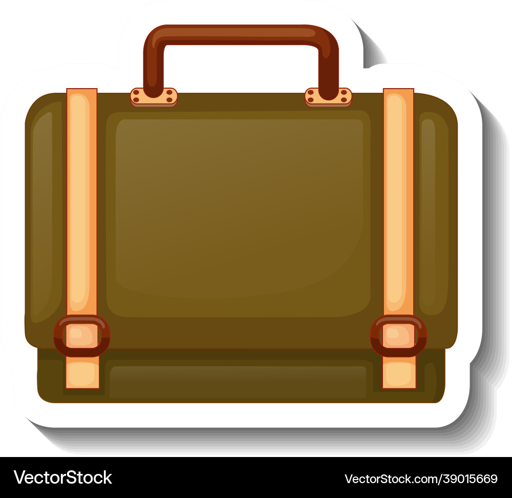 A sticker template with unisex handbag isolated Vector Image