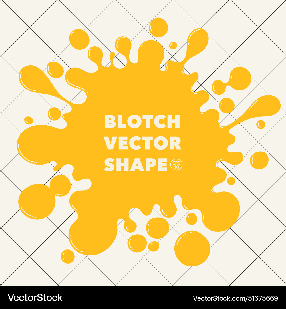 Abstract complex shape fluid blotch spot Vector Image