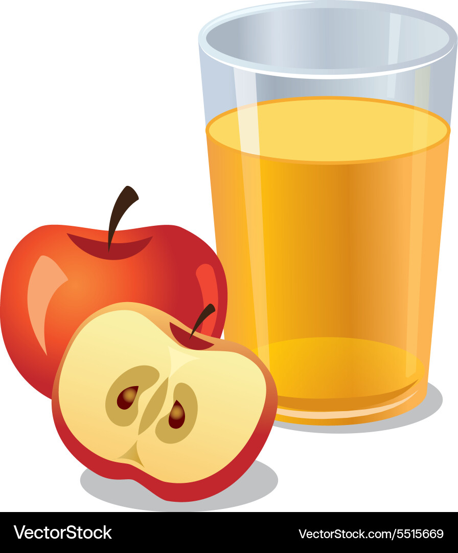 Apple juice Royalty Free Vector Image - VectorStock