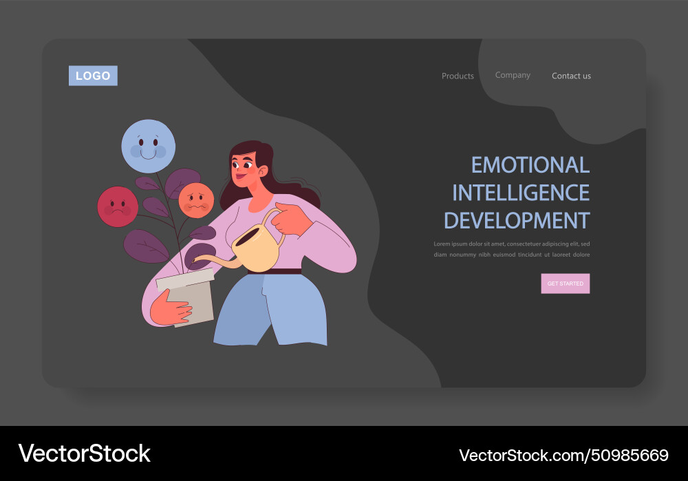 Emotional intelligence development concept Vector Image