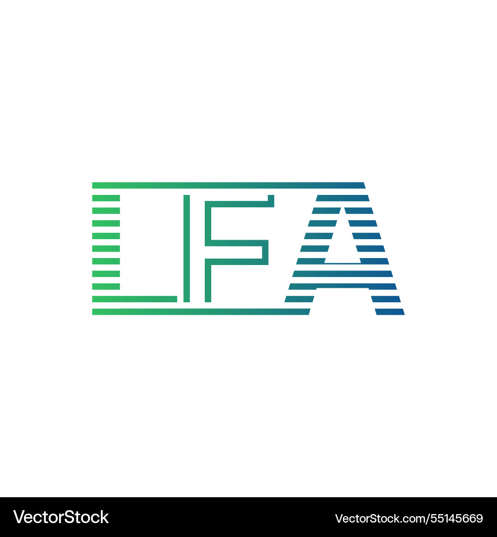 Modern lfa logo design letter minimalist Vector Image
