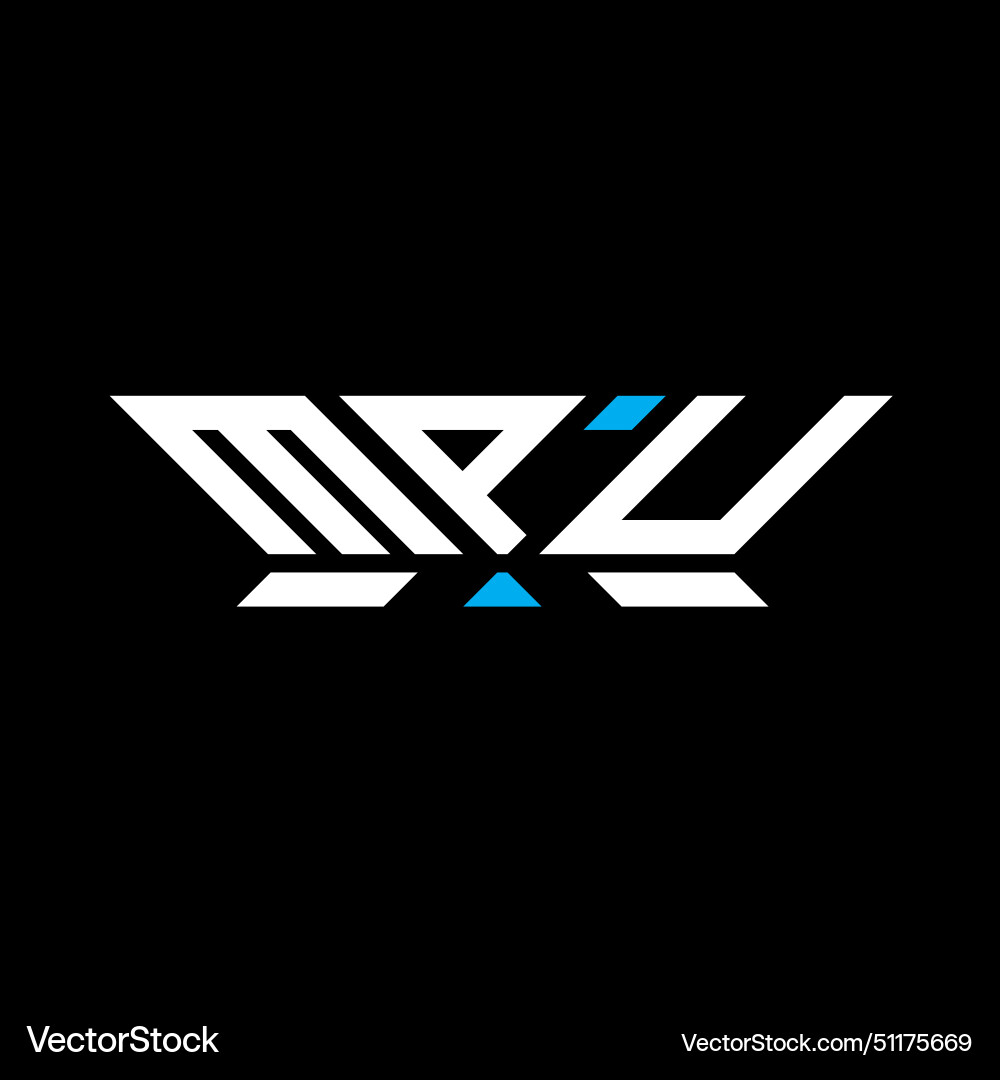 Mpu letter logo design mpu simple and modern logo Vector Image