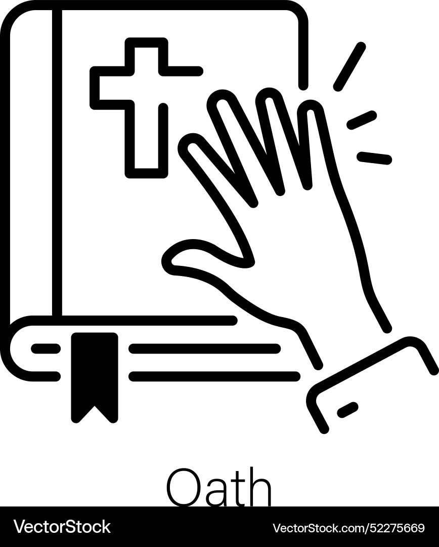 Oath Royalty Free Vector Image - VectorStock