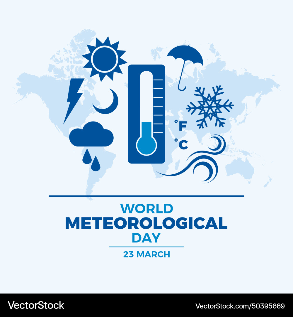 World meteorological day poster Royalty Free Vector Image