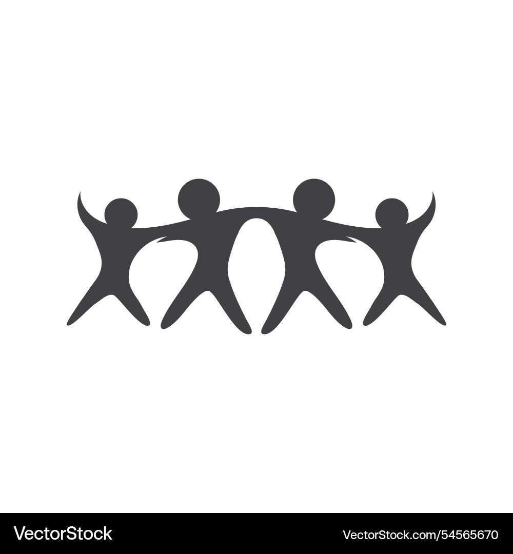 Colorful of unity and community logo Royalty Free Vector