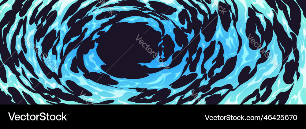 Dynamic Blue Water Flame Effect Royalty Free Vector Image