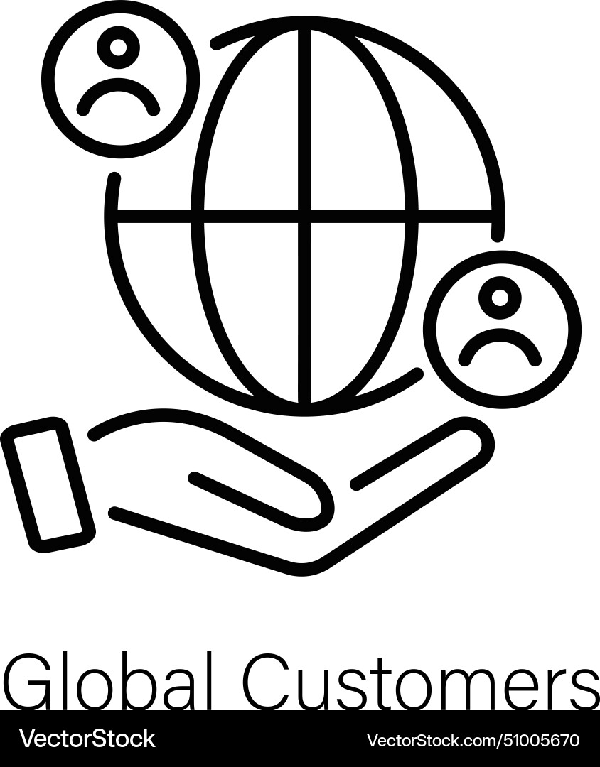 Global customers Royalty Free Vector Image - VectorStock