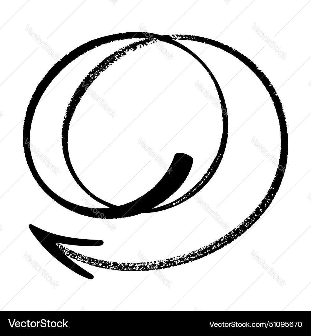 Hand drawn black arrow Royalty Free Vector Image