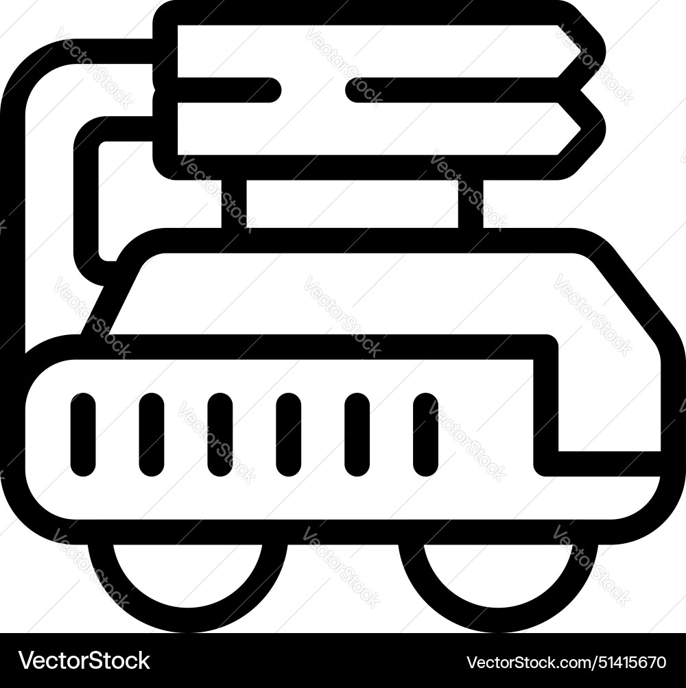 Icon of tank camera Royalty Free Vector Image - VectorStock