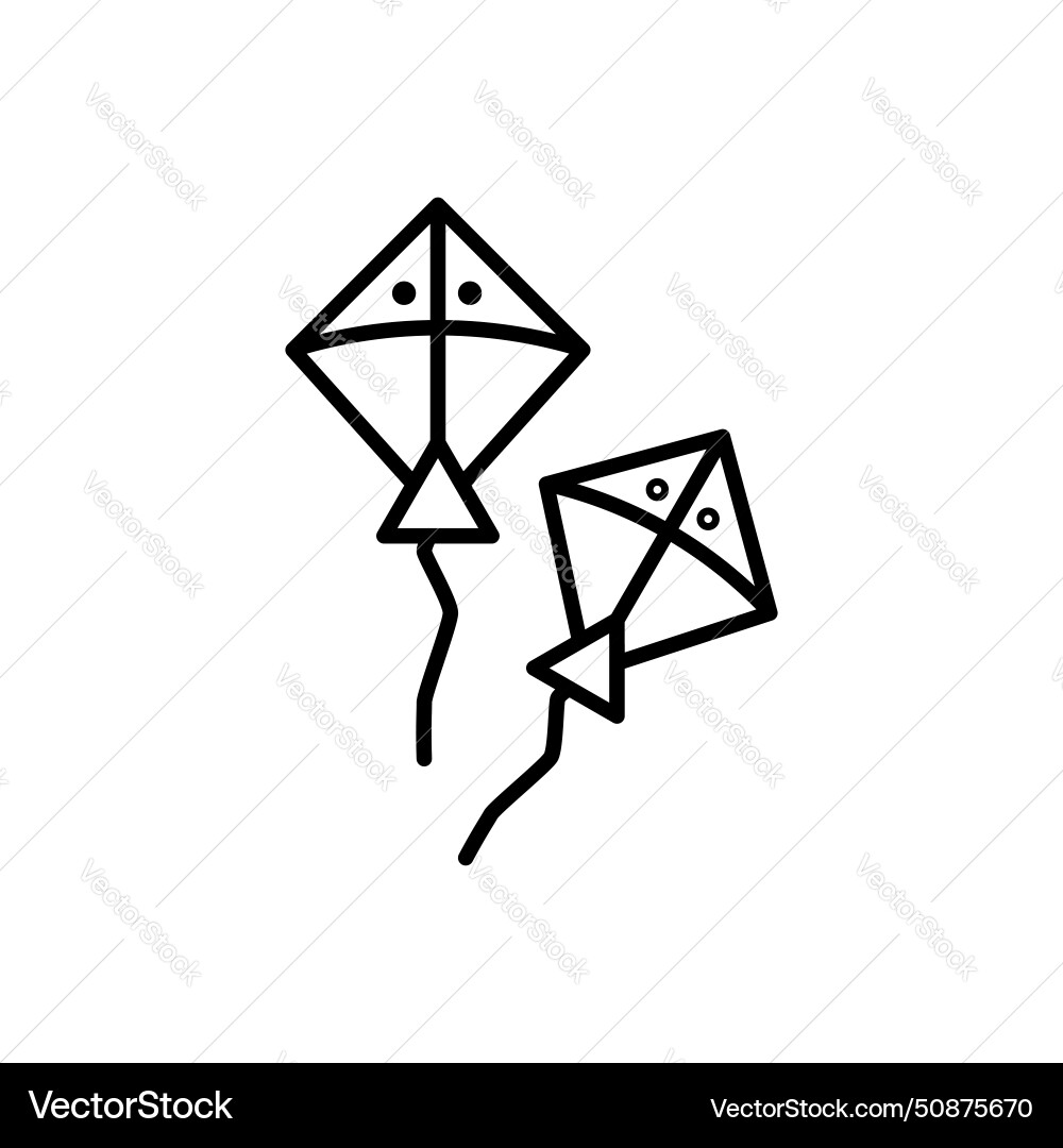 Makar sankranti icon set kite symbol indian Vector Image