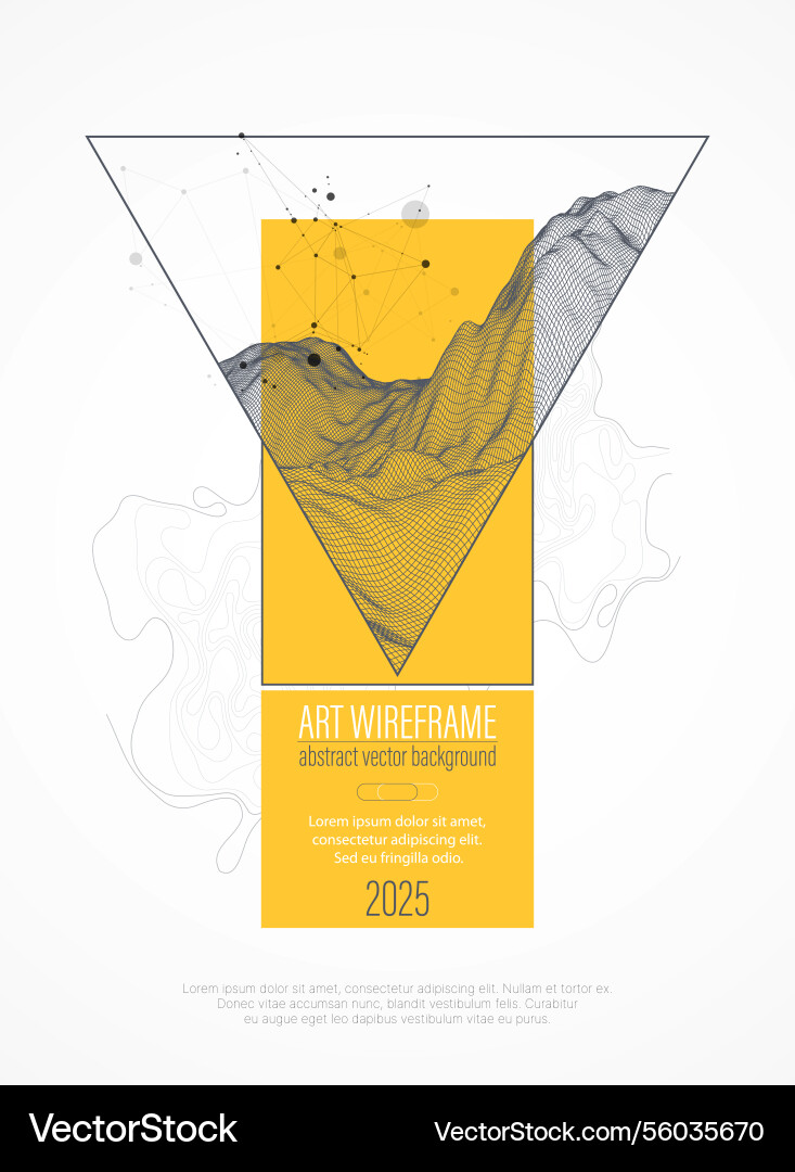 Wireframe design for posters page layout art Vector Image