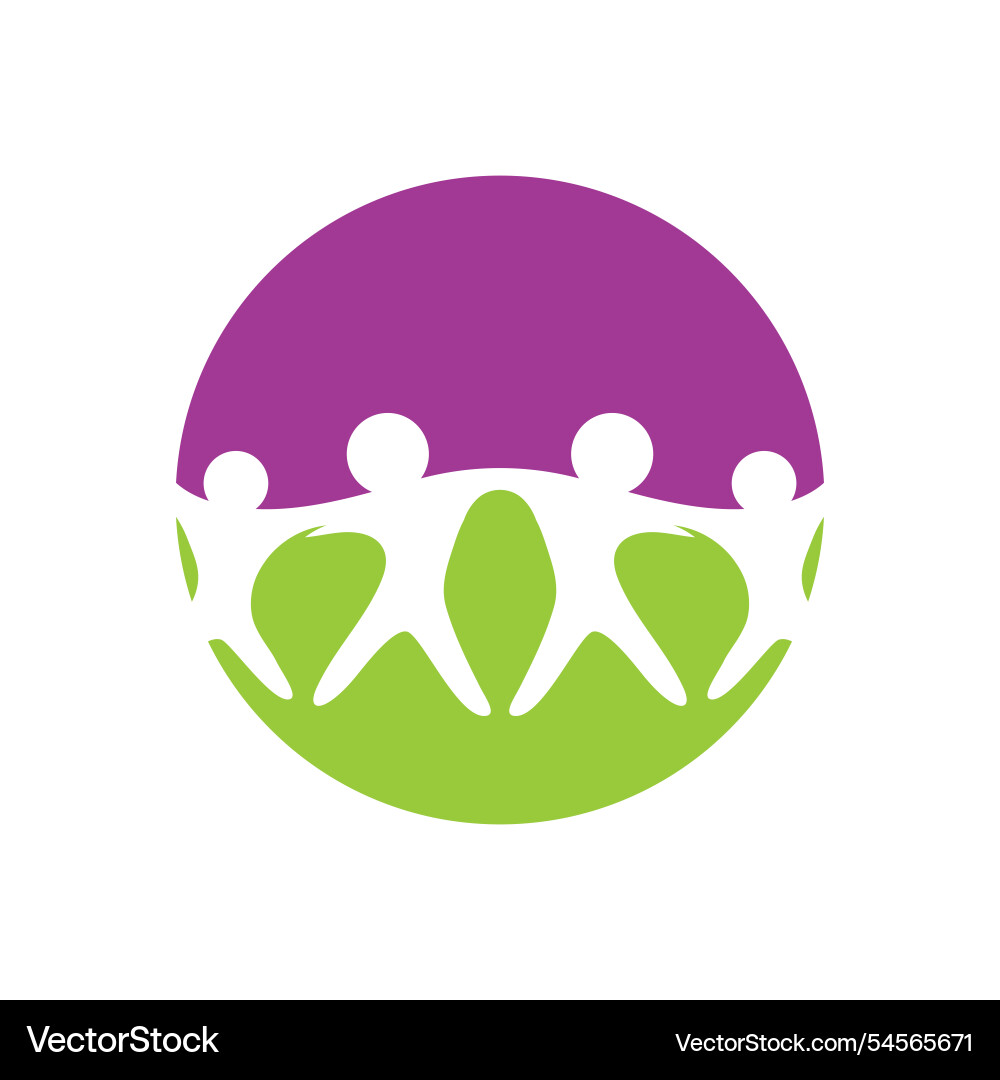 Colorful of unity and community logo Royalty Free Vector