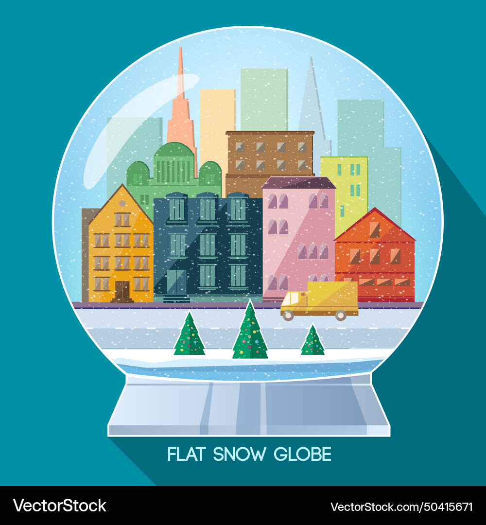 Glass christmas globe Royalty Free Vector Image