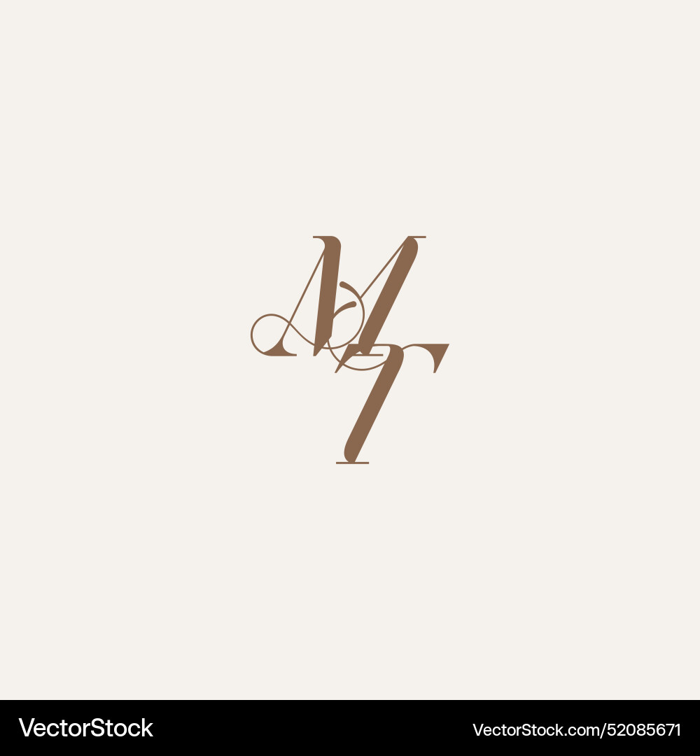 Initial monogram logo wedding concept design Vector Image