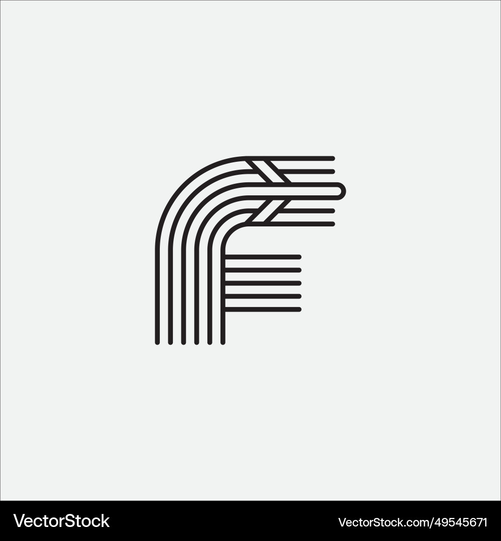 Letter f plane logo design Royalty Free Vector Image