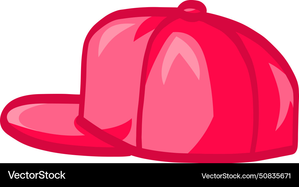 Pink hat baseball cap snapback Royalty Free Vector Image