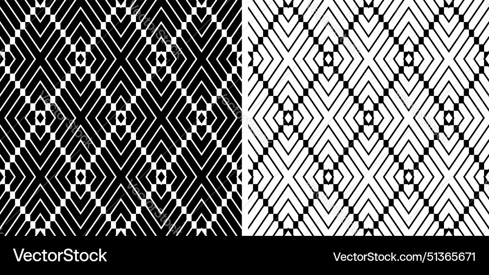 Seamless geometric patterns Royalty Free Vector Image
