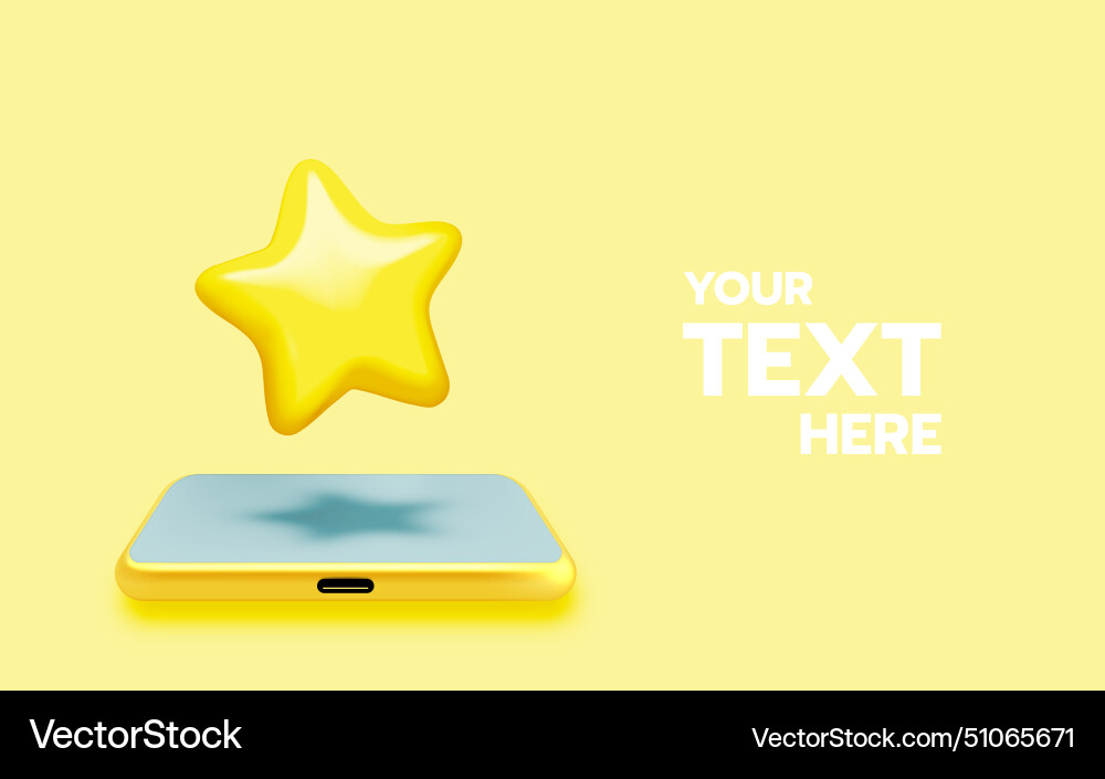 Star rating on mobile phone application Royalty Free Vector