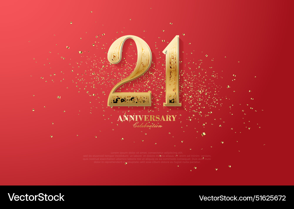 Classic number 21 for anniversary celebrations Vector Image