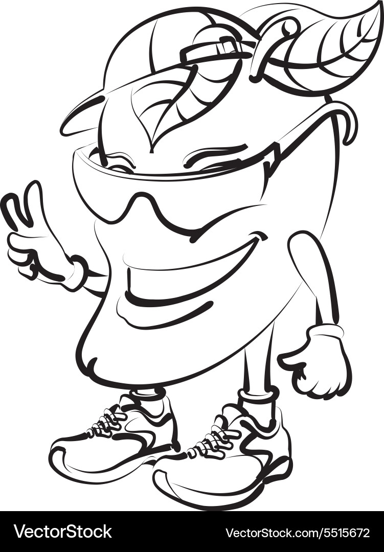 Mango cartoon Royalty Free Vector Image - VectorStock